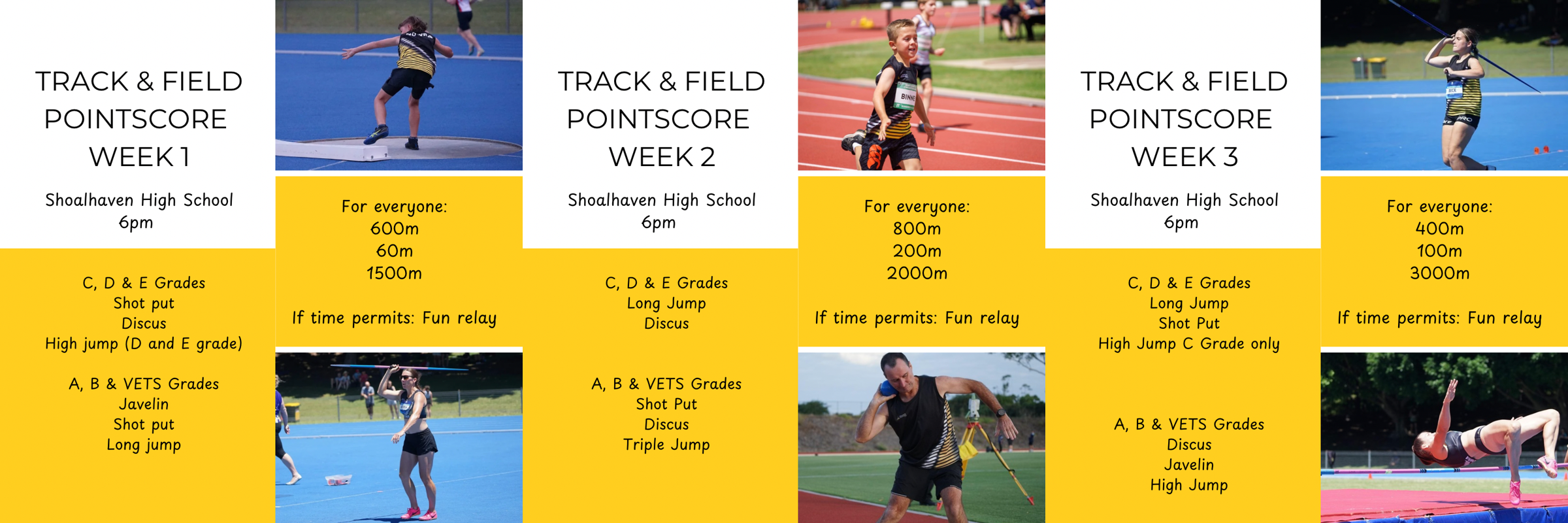 Track and Field Competition - Nowra Athletics Club.